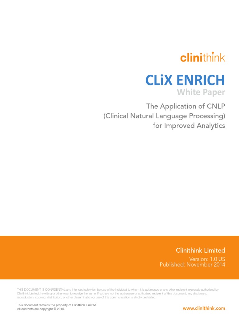 Clinithink CLiX ENRICH White Paper | PDF | Clinical Trial | Sensitivity ...