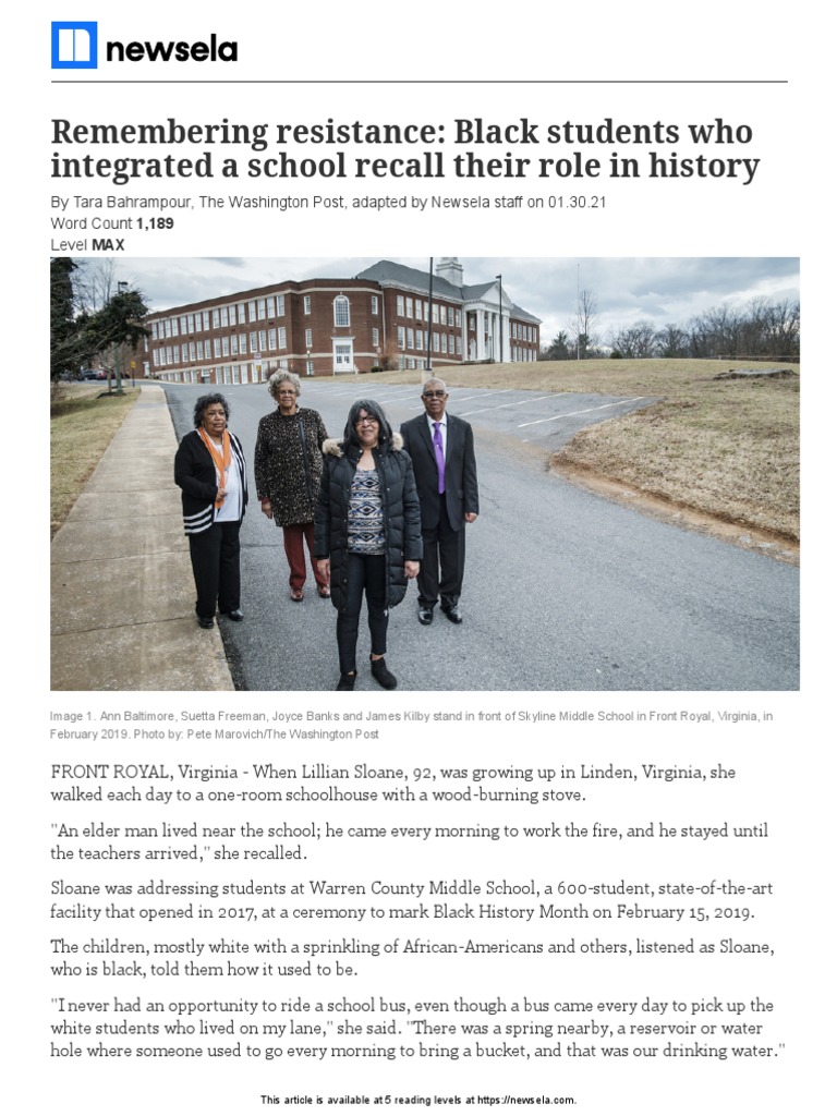 Remembering Resistance: Black Students Who Integrated A School Recall ...