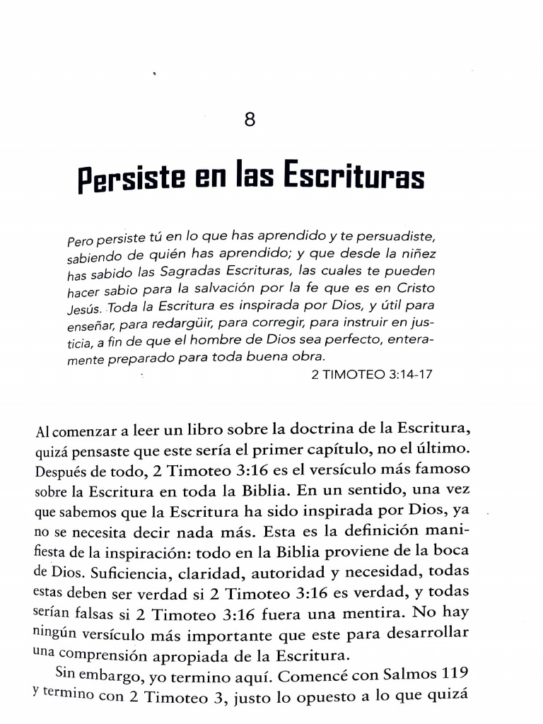 Persevera en la Palabra de Dios | PDF | Biblia | Cristo (título)