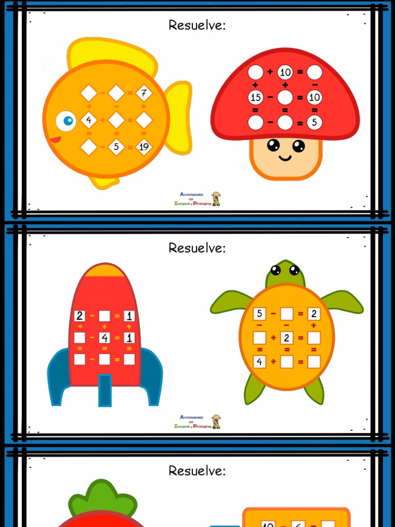 Juegos de Sumas y Restas para Niños | PDF