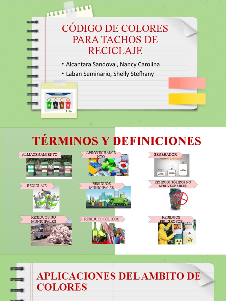 Codigo de Colores para Tachos de Reciclaje | PDF | Reciclaje | Residuos