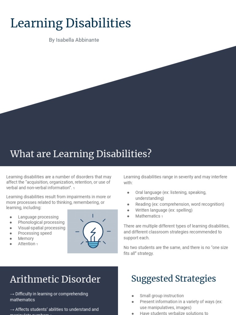 Learning Disabilities | PDF | Learning Disability | Neuroscience