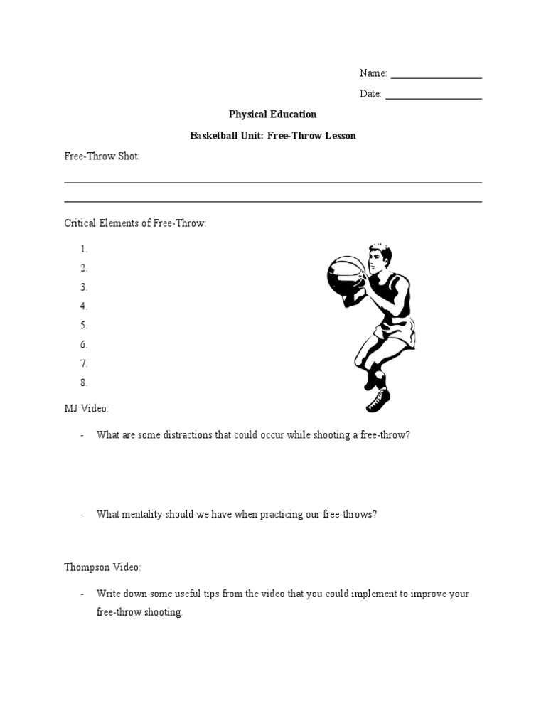 Basketball Lesson Guided Notes | PDF