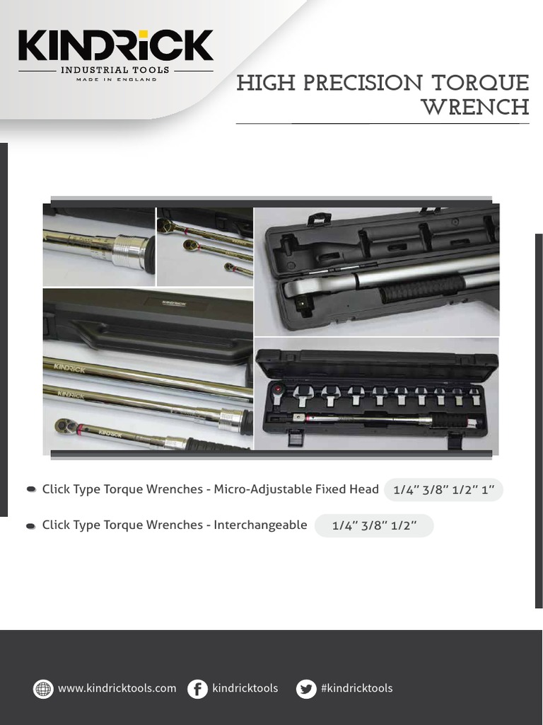 Kindrick Torque Wrench | PDF | Tools | Manufactured Goods