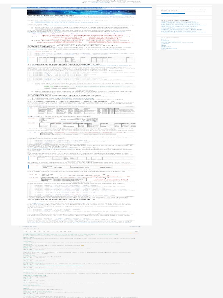 Iloc Loc And Ix For Data Selection In Python Pandas Shane Lynn Pdf Boolean Data Type