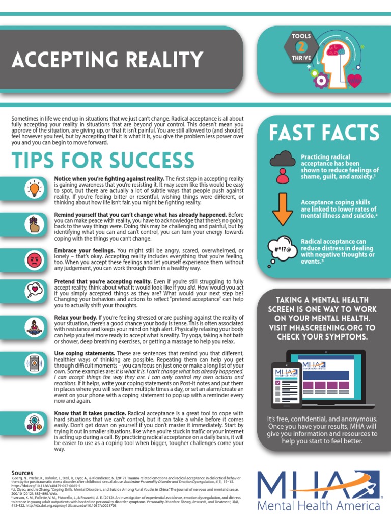 Accepting Reality | PDF | Borderline Personality Disorder | Personality ...