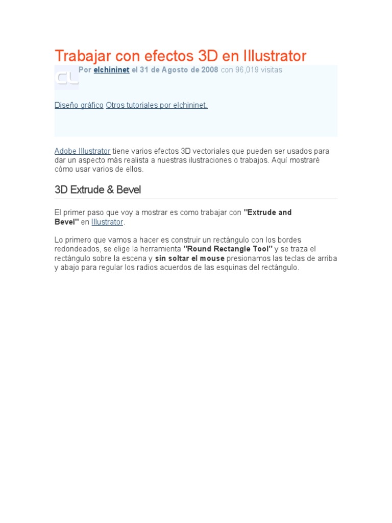 Efectos 3D en Adobe Illustrator | PDF | Ilustrador Adobe | Elipse