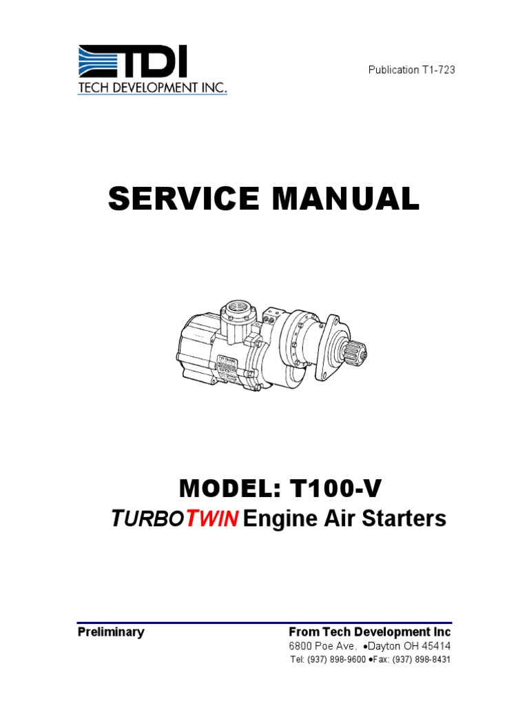 TDI Turbotwin T100-V Air Starter Manual | PDF | Transmission (Mechanics ...