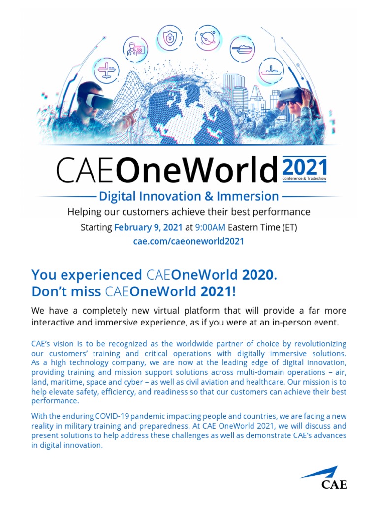 You Experienced Caeoneworld 2020. Don'T Miss Caeoneworld 2021! | PDF ...