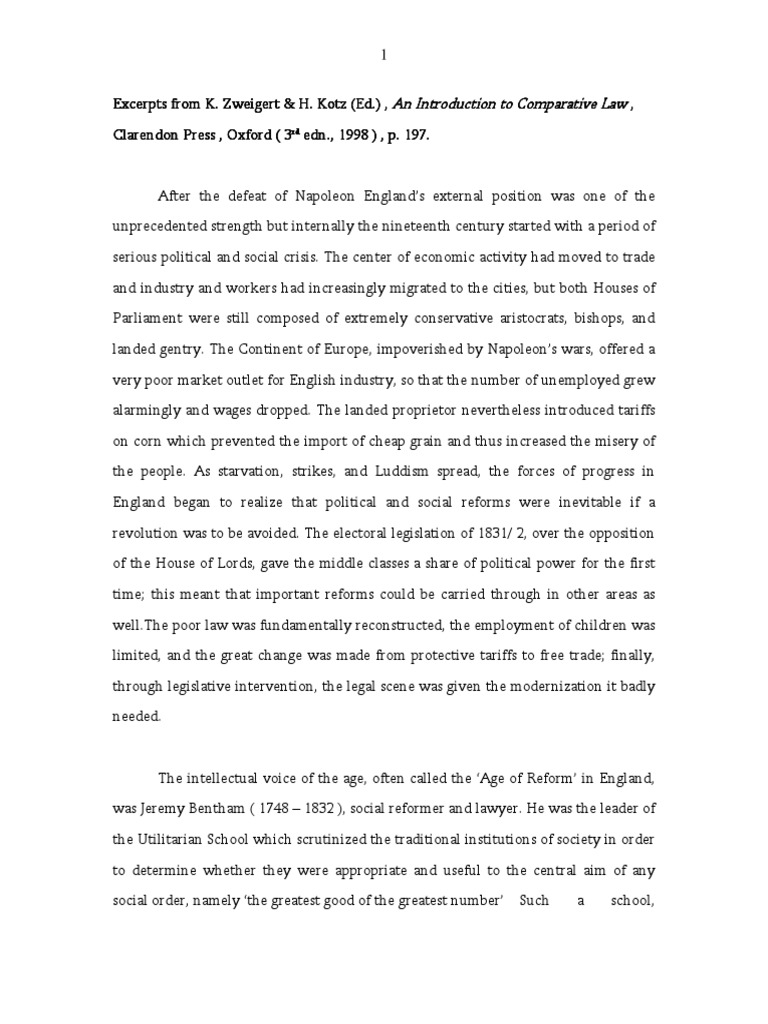 An Introduction To Comparative Law | PDF | Equity (Law) | Lawsuit