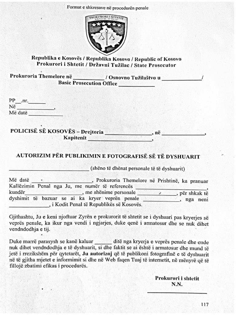Autorizim Per Publikimin e Fotografis | PDF