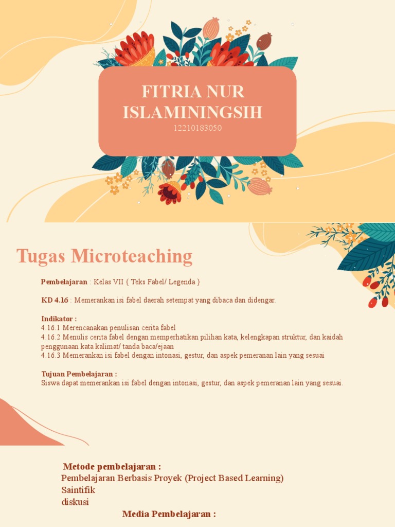 Microteaching Contoh Pembelajaran | PDF