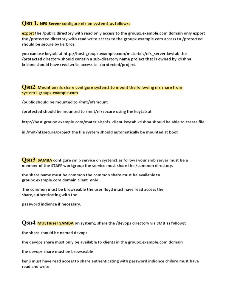 RHCE Questions | PDF | Web Server | Internet & Web