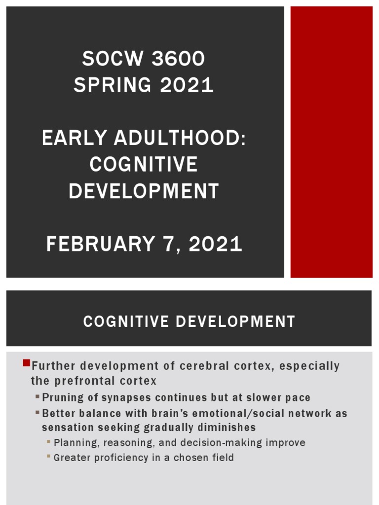 2-5-21 PPT Early Adulthood-Cognitive Development | PDF | Cognitive ...