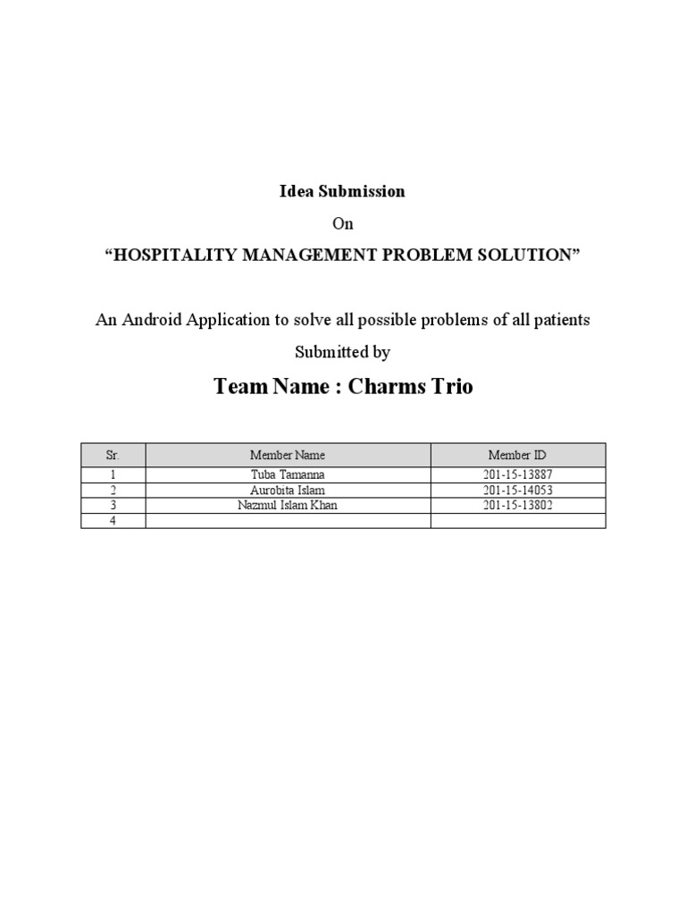 Idea Submission - Template | PDF | Medicine | Health Sciences