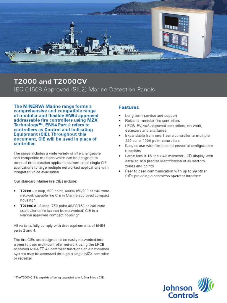 T2000 and T2000CV: IEC 61508 Approved (SIL2) Marine Detection Panels ...