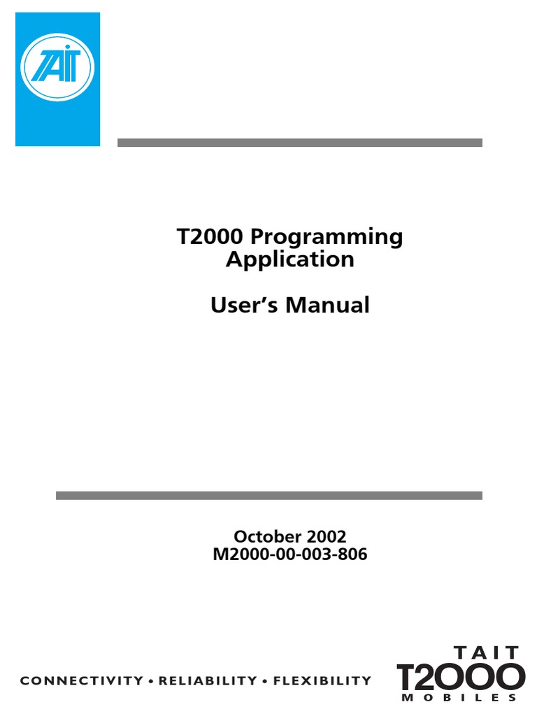 T2000 Programming Application User's Manual | PDF | Menu (Computing) | Icon (Computing)