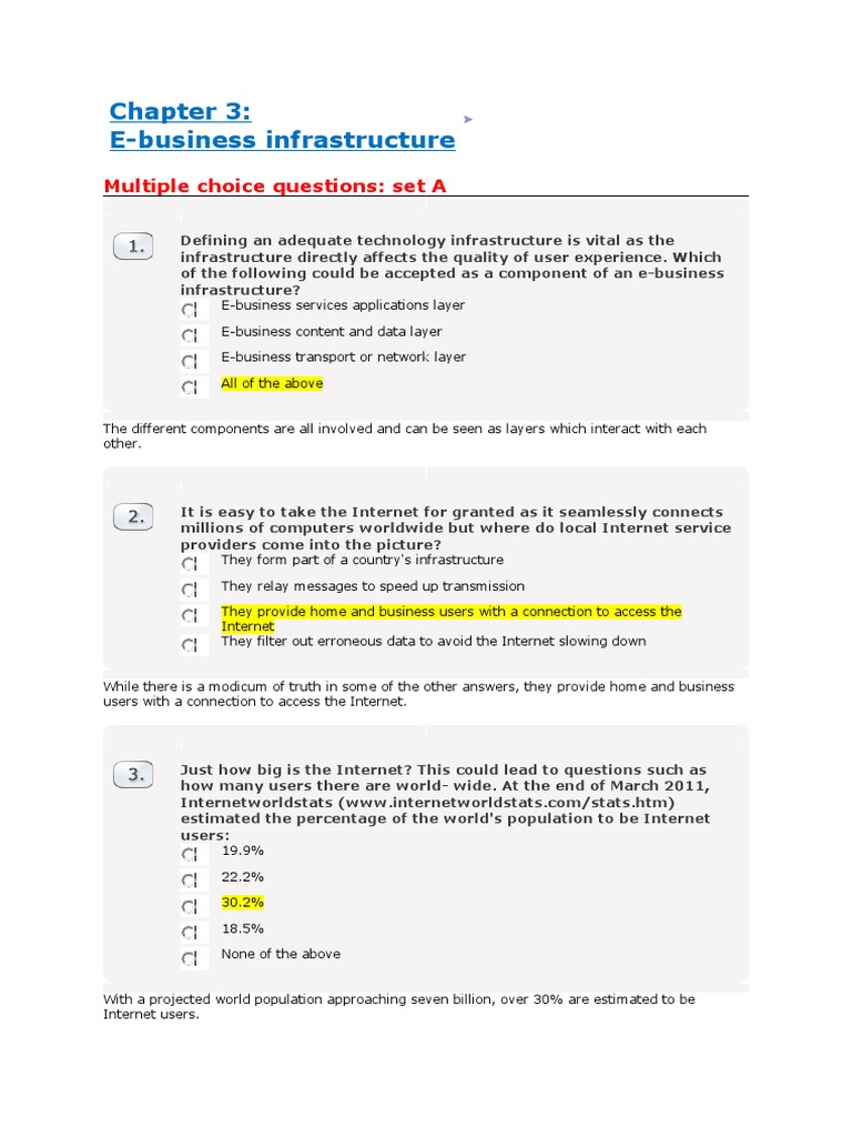 Chapter 3 E-Business Infrastructure | PDF | Software As A Service | Internet