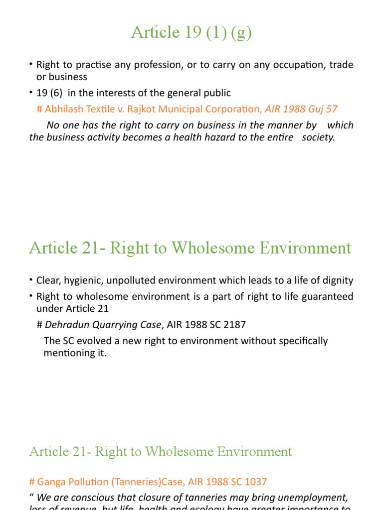 Article 19 (1) (G) | PDF