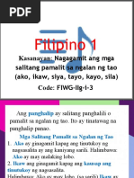 Filipino1 - Q3 - Module14 - Mga Babala Sa Paligid - v1 | PDF
