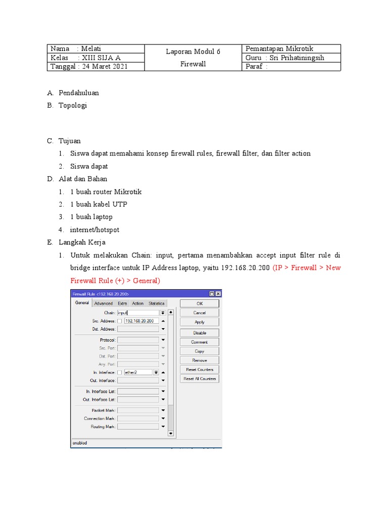 LAPORAN MODUL 6 Mikrotik | PDF