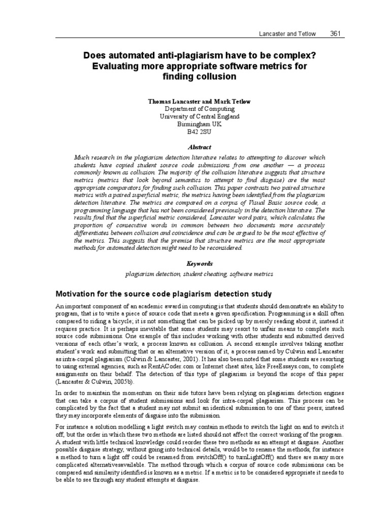 42 Lancaster | PDF | Plagiarism | Computer Programming