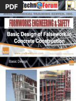 Design Calculation of Wall Formwork | PDF | Bending | Concrete