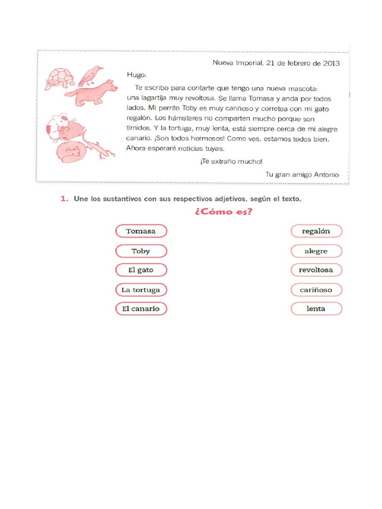 Escribe La Palabra Correcta | PDF