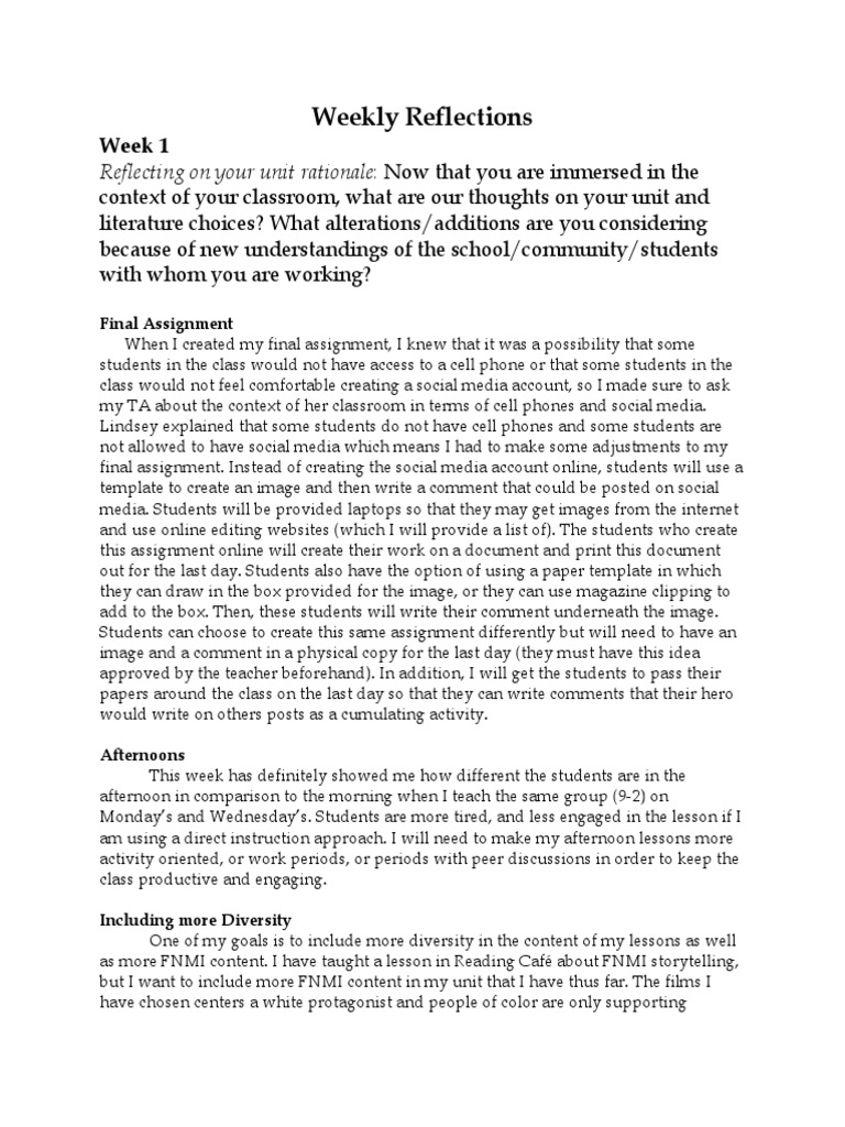 Week 1 Reflection | PDF | Social Media | Popular Culture & Media Studies