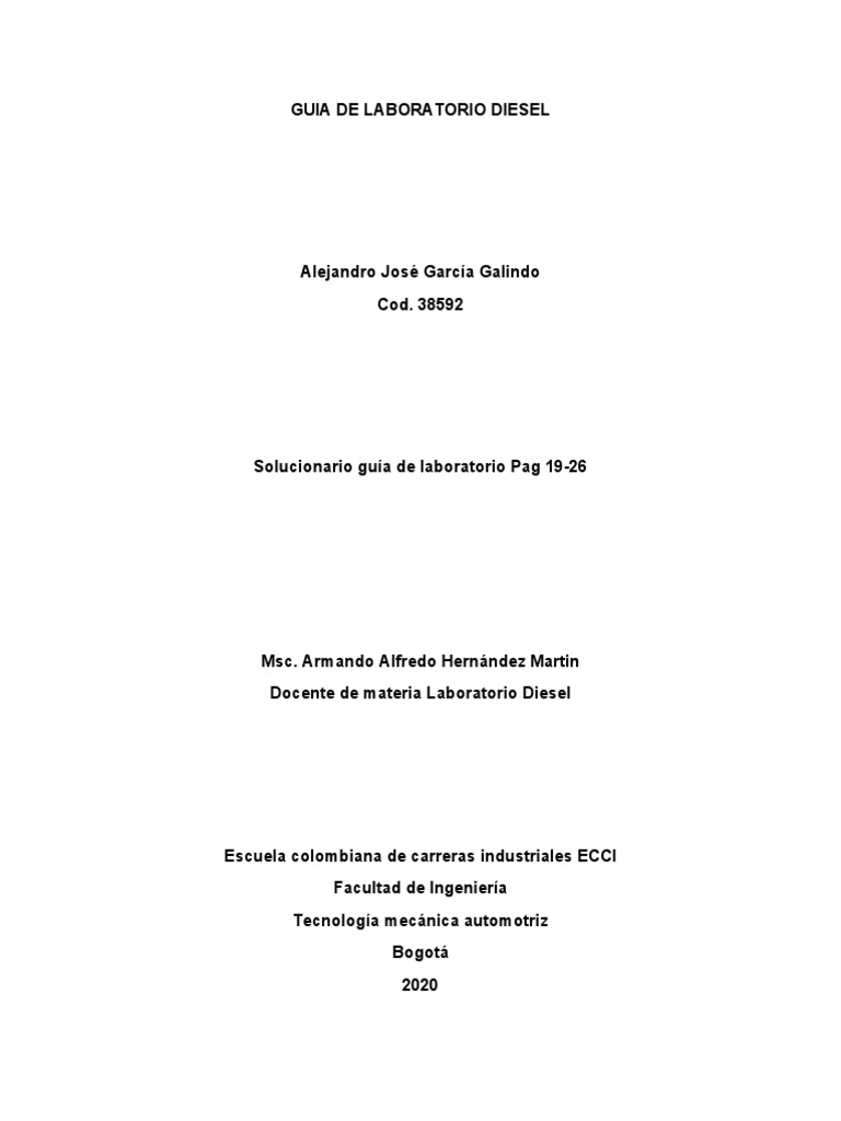 Guia de Laboratorio Diesel | PDF