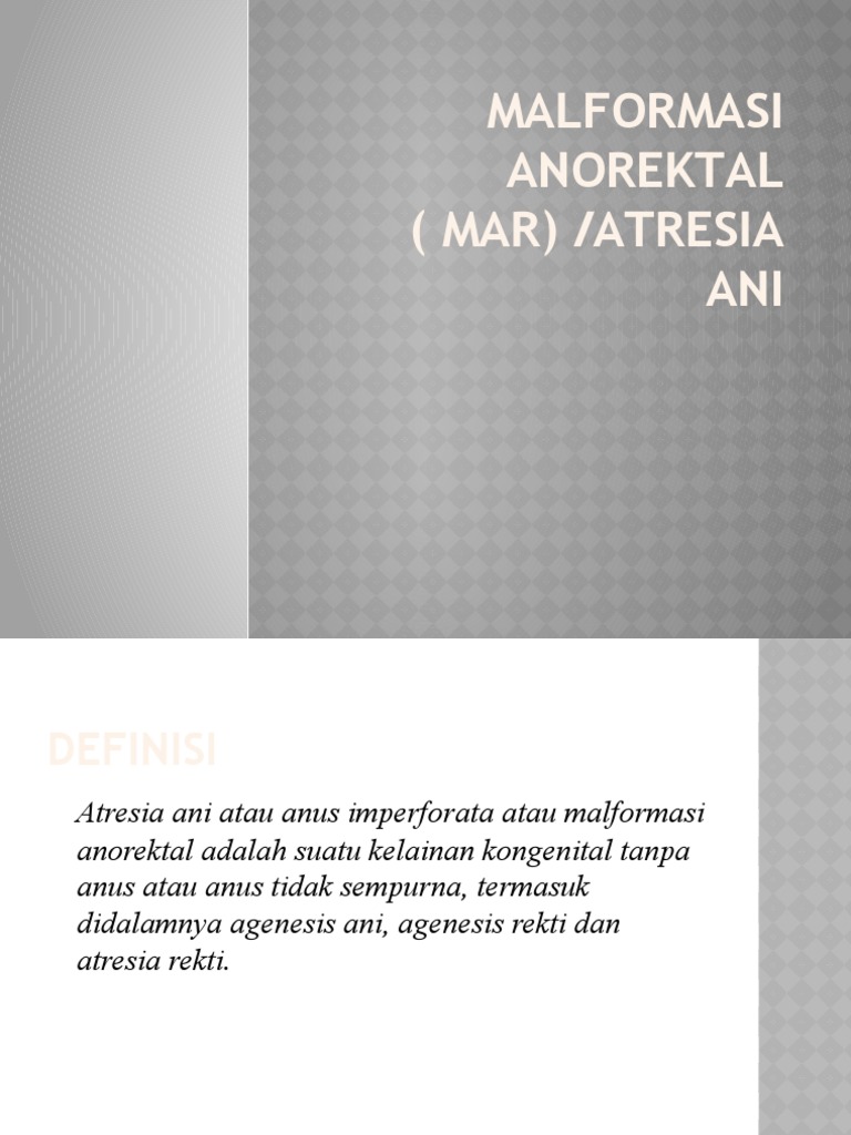 Malformasi Anorektal | PDF