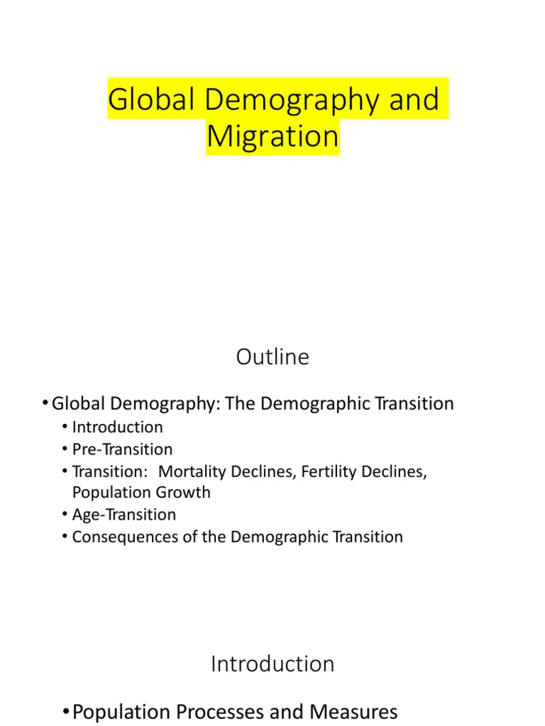 Global Demography and Migration Trends | PDF | Human Migration ...