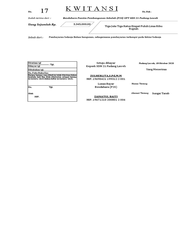 Contoh Amprah Transportasi Bos-1 TW 3 | PDF
