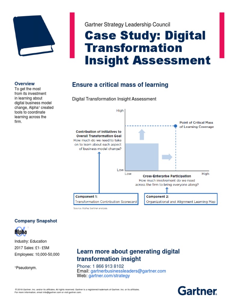 Case Study: Digital Transformation Insight Assessment: Ensure A Critical Mass of Learning | PDF ...