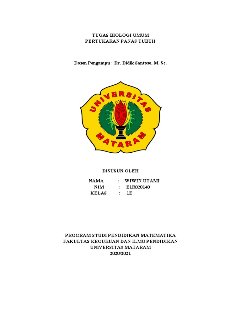 Tugas Biologi Umum Wiwin | PDF | Sains & Matematika