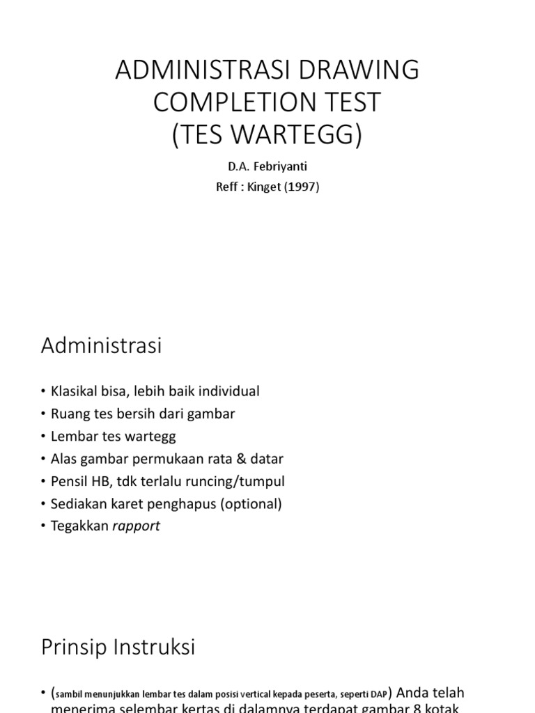 Administrasi Drawing Completion Test - 2 | PDF