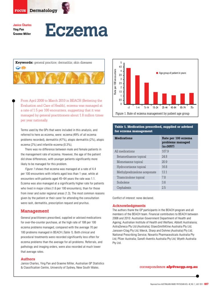 Eczema | PDF | Dermatitis | General Practitioner