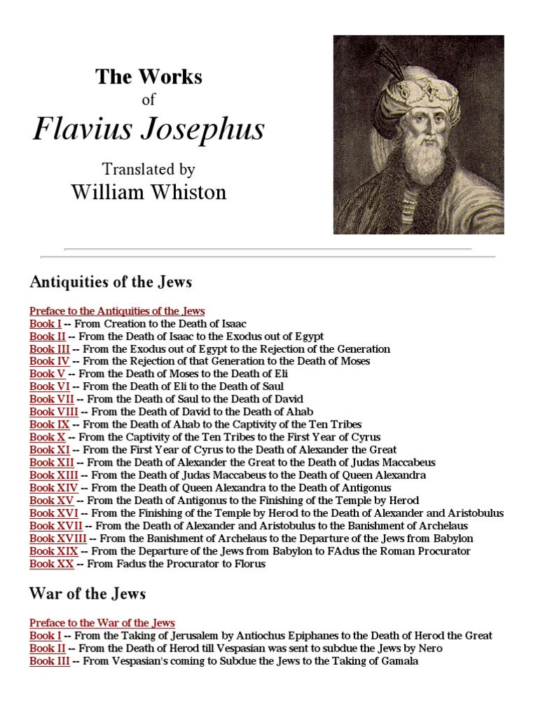 The Works of Flavius Josephus | PDF | Josephus | Titus