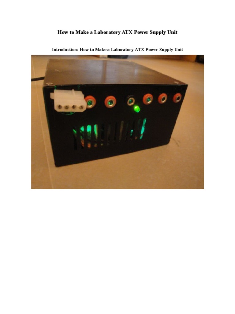ATX Power Supply Unit | PDF | Resistor | Electrical Connector