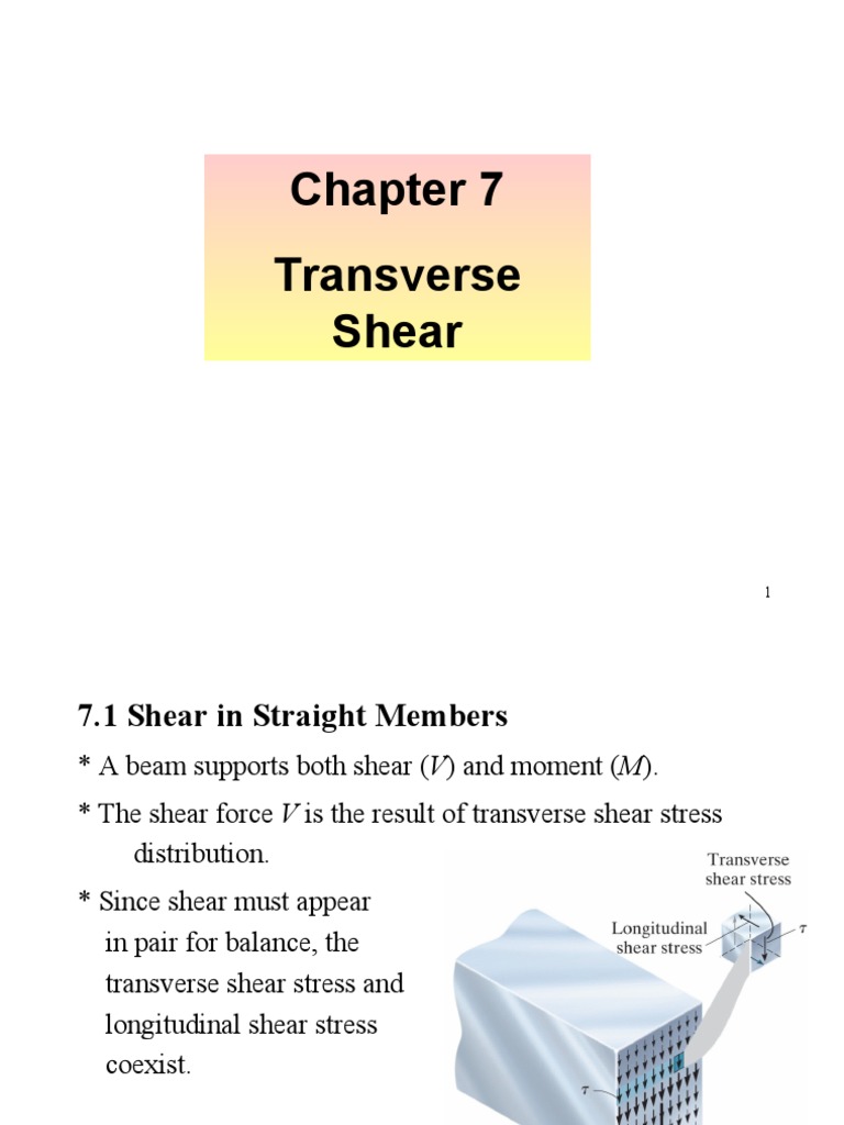 Transverse Shear | PDF | Shear Stress | Stress (Mechanics)
