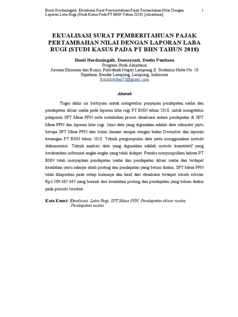 Jurnal TA Akuntansi | PDF