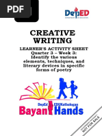 Creative Writing Melcs | PDF | Poetry | Learning