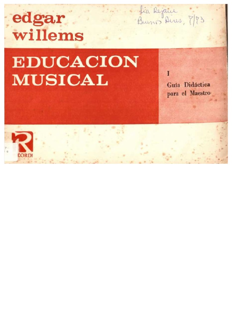 Educação Músical Edgar Willems | PDF | Ritmo | Escala (música)