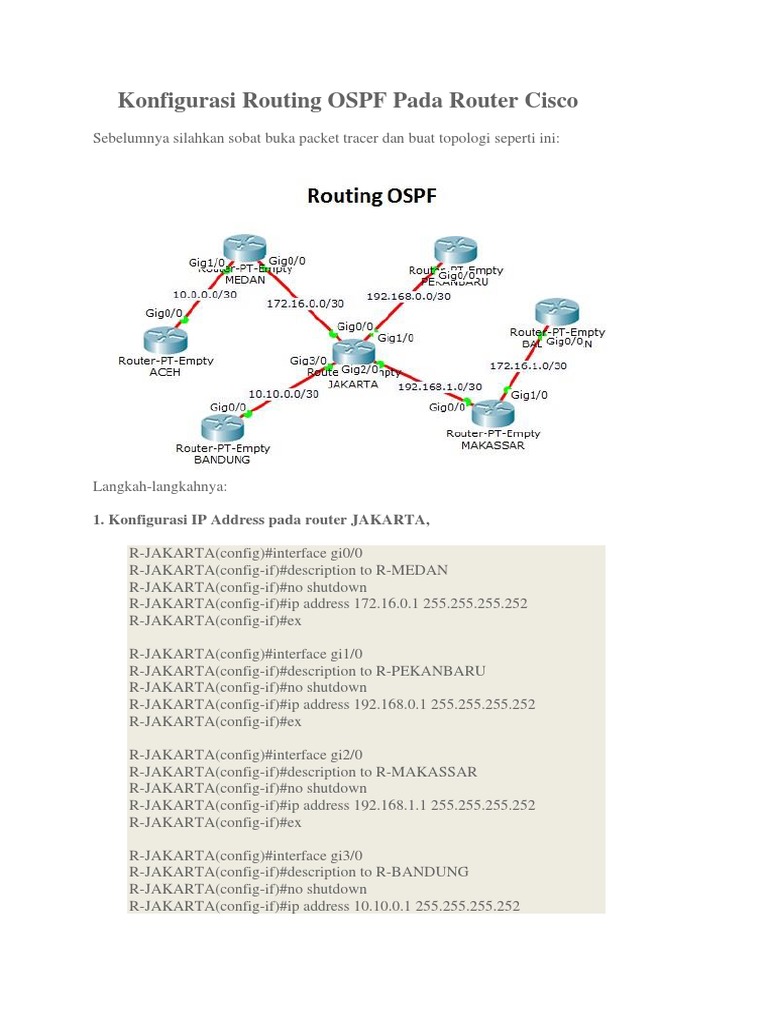 Konfigurasi Routing OSPF | PDF
