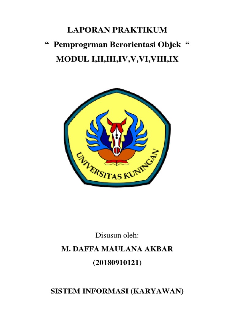 Laporan Praktikum Pbo Susulan Daffa | PDF