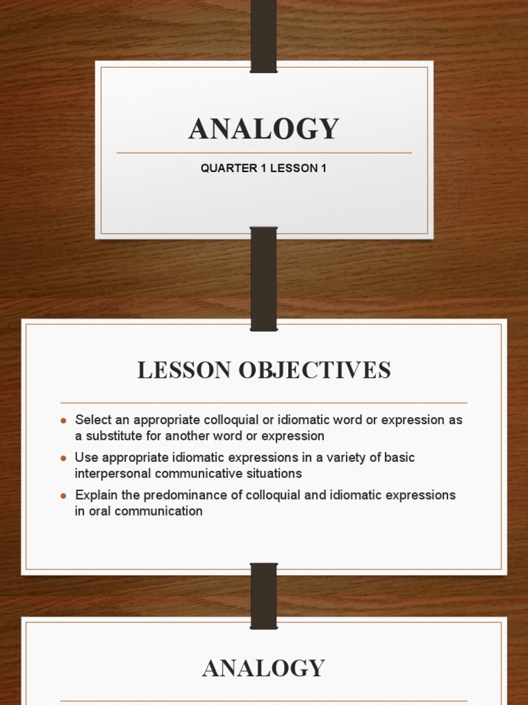 Lesson 1 Analogy | PDF | Analogy | Psychological Concepts