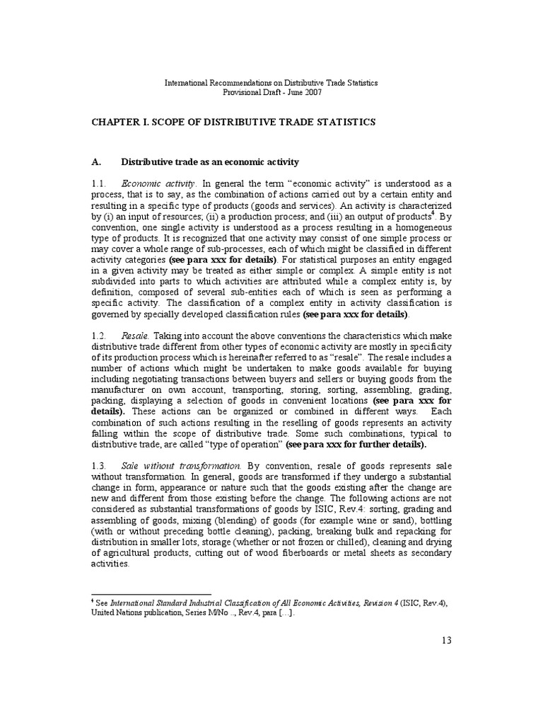 Defining the Scope and Structure of Distributive Trade Based on ...