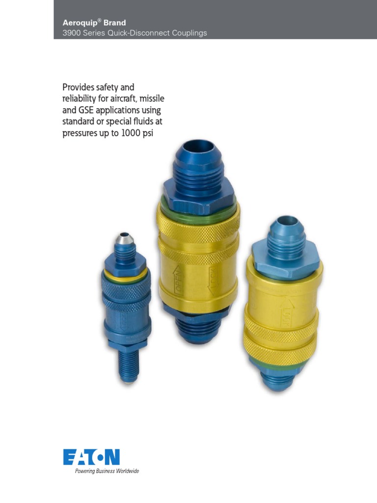 TF100-53B 3900 Series QD Couplings | PDF | Coolant | Valve