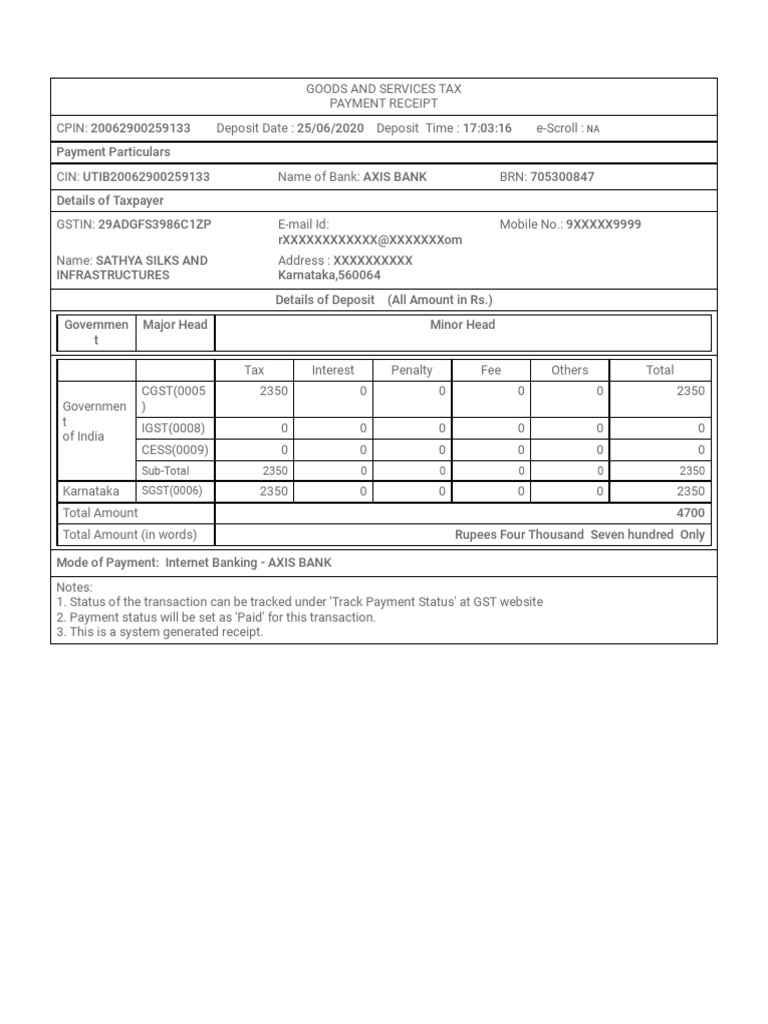 GST-Challan Receipt | PDF