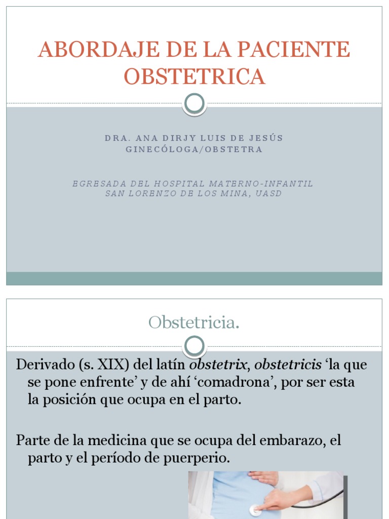 Abordaje de La Paciente Obstetrica | PDF | El embarazo | Parto